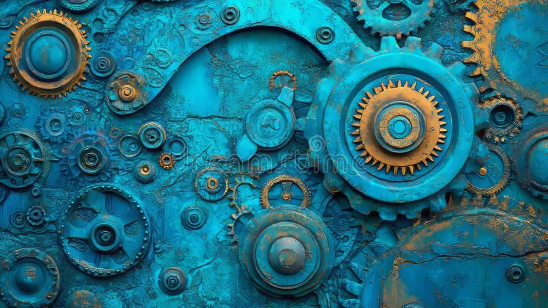 Gears and Cogs Spinning Together Represent Collaboration and Backing ...