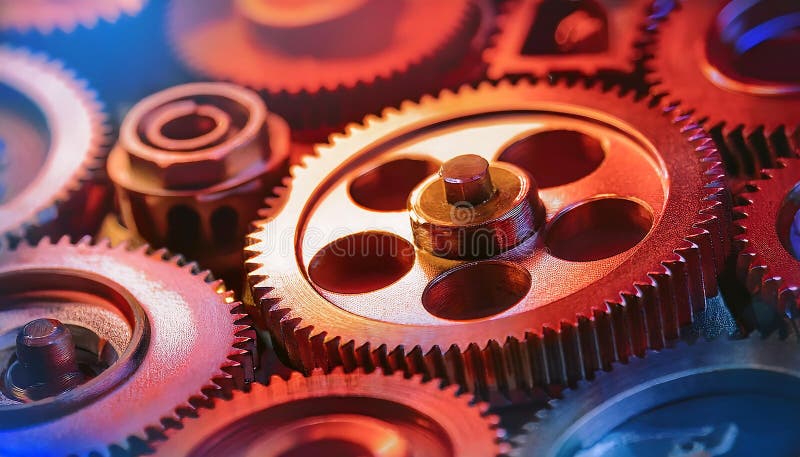 Gears and Cogs, Symbolizing Mechanics, Movement and Interconnected ...