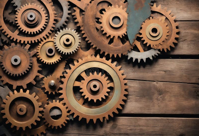 Gears Cogs Technology Industry Background Banner Stock Illustration ...