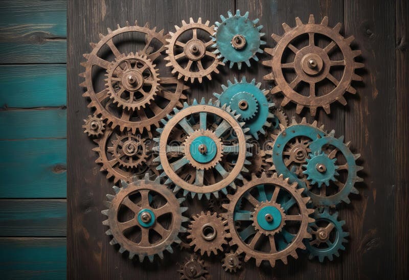 Gears Cogs Technology Industry Background Banner Stock Illustration ...