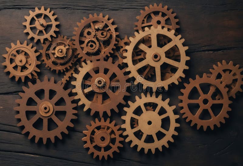 Gears Cogs Technology Industry Background Banner Stock Illustration ...