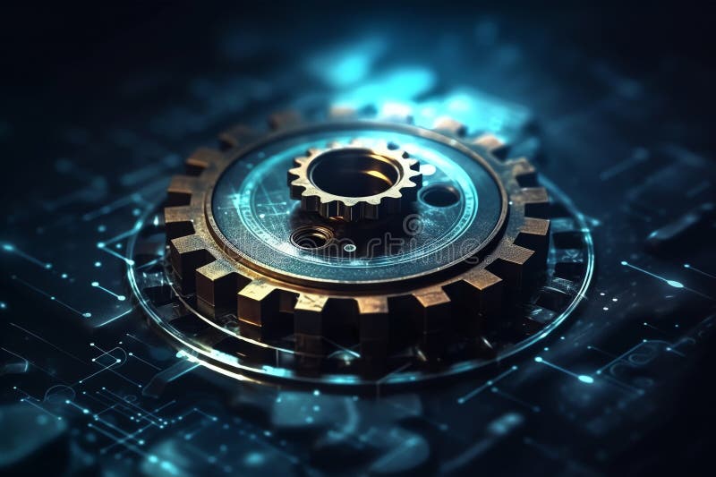 Gears Cogwheels Icon Automation Innovation Technology Concept ...