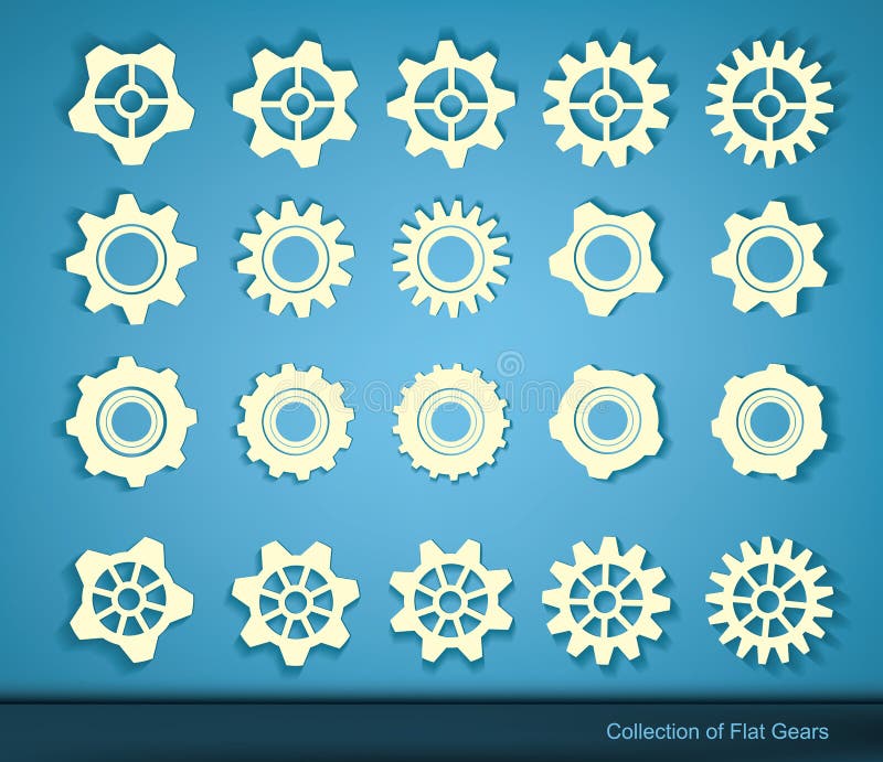 Gears collection stock vector. Illustration of progress - 49513726