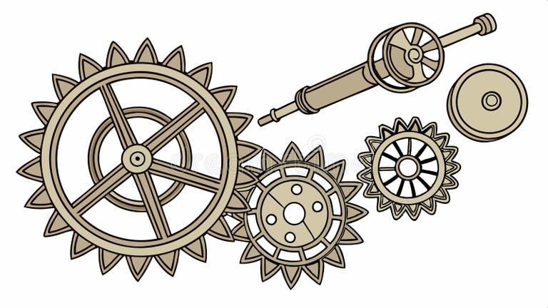 Gears Data Chart, Mechanical Technology and Analytics Concept Vector ...