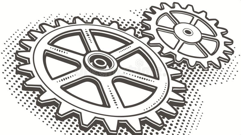Gears Design Element for Mechanical and Industrial Themes Vector Design ...