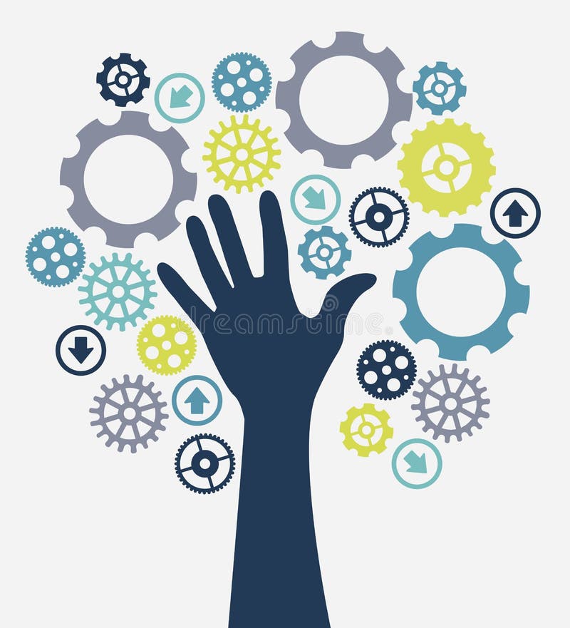 Technology human tree stock vector. Illustration of construction - 19418264