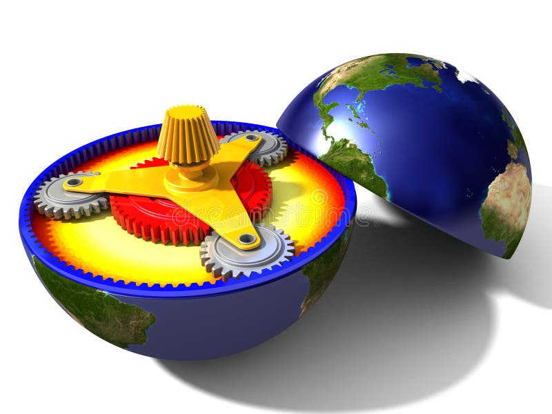 Gears of Earth stock illustration. Illustration of europe - 33006073