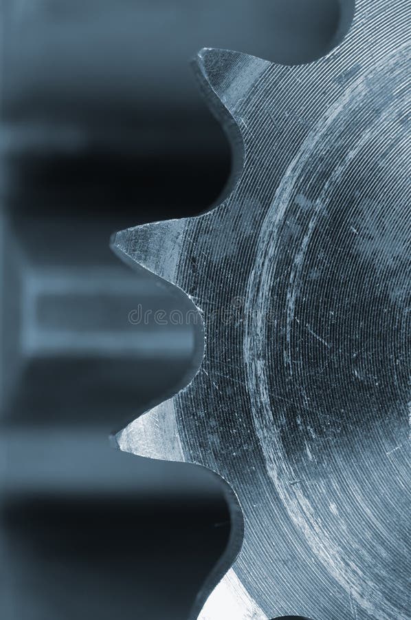Gears in extreme close-up stock photo. Image of machinery - 1842096