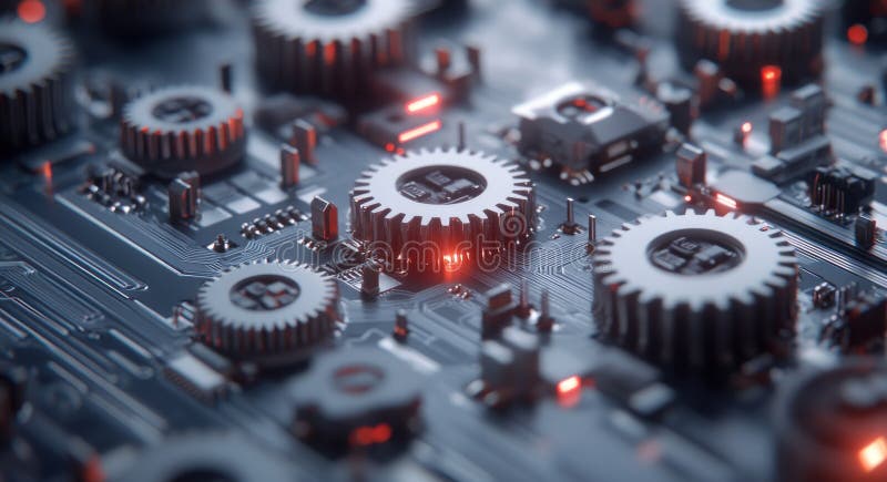 Gears Featured on Circuit Boards Exemplify the Integration of ...