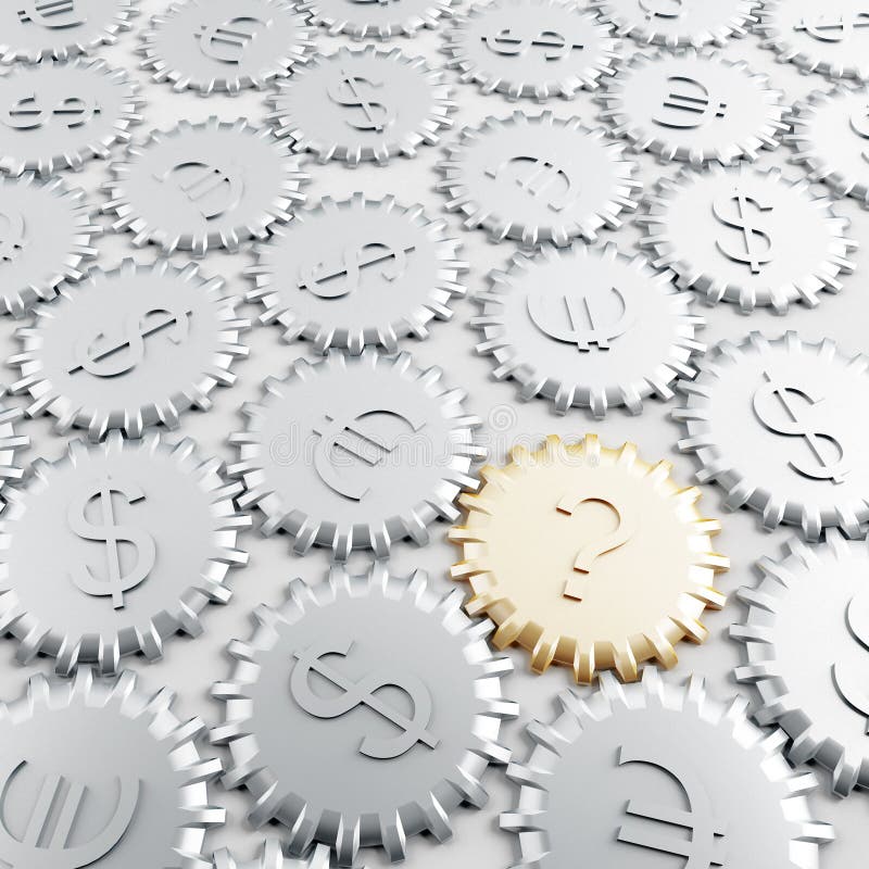 Euro coin gears stock illustration. Illustration of idea - 24969255