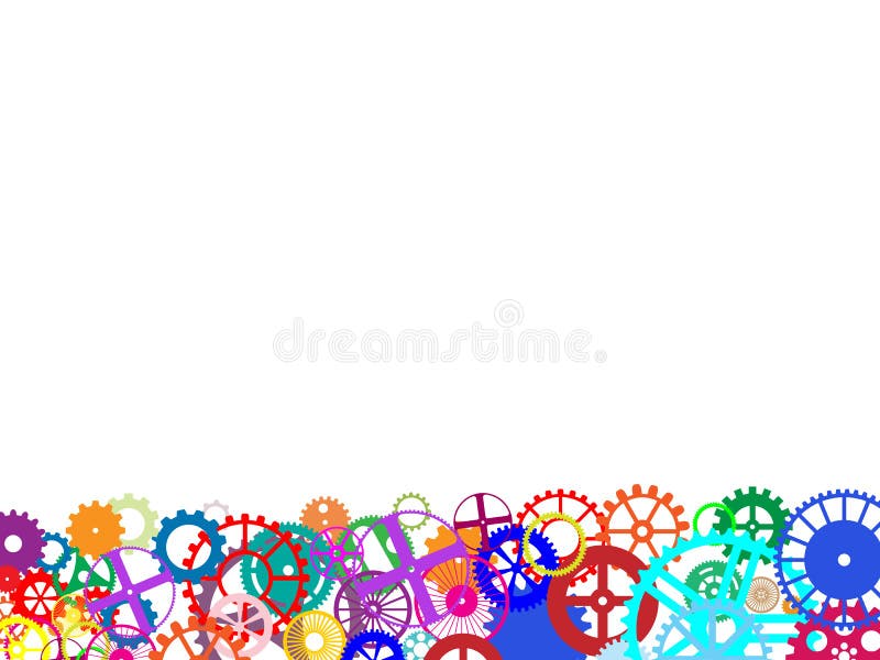 Colorful Gears Border