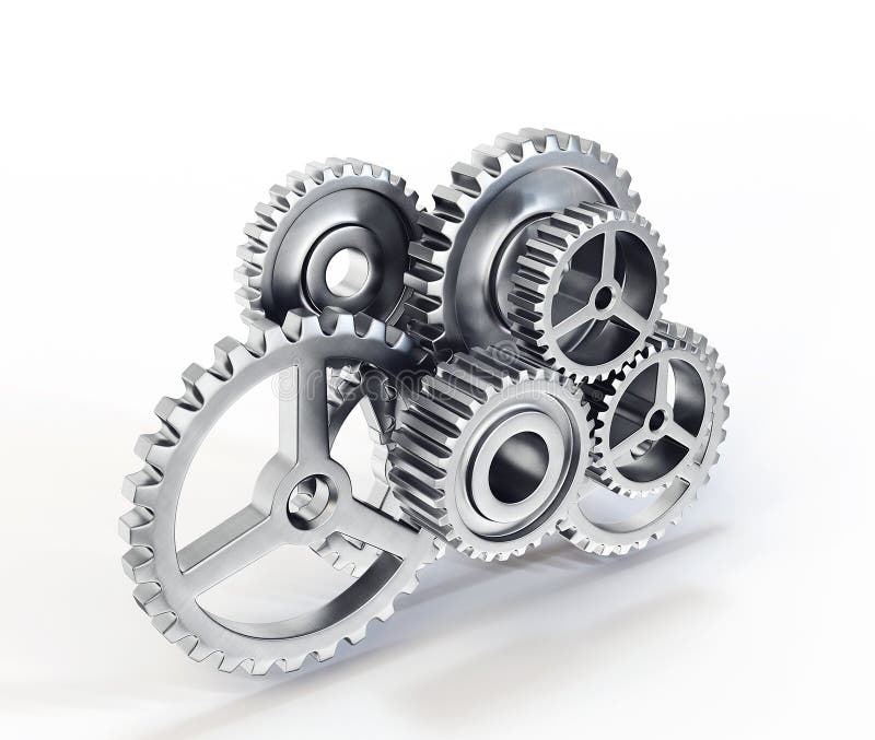 High Tech Gears stock illustration. Illustration of mechanics - 1584258