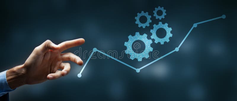 Gears Growth Business Success Progress Stock Photo - Image of marketing ...
