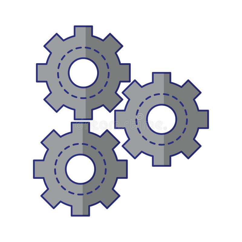 Gears icon cartoon stock vector. Illustration of cogwheel - 146291885
