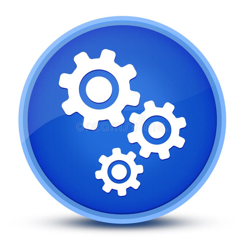 Mechanical Gears Icon Button Stock Illustration - Illustration of ...