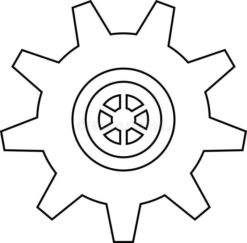 Gears Icon Set. Connected Cogs, Cogwheel Gears Vector Illustration ...