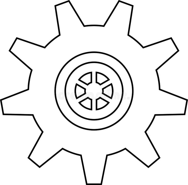 Gears Icon Set. Connected Cogs, Cogwheel Gears Vector Illustration ...