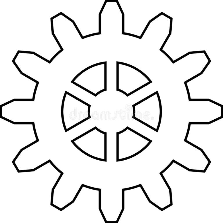 Gears Icon Set. Connected Cogs, Cogwheel Gears Vector Illustration ...