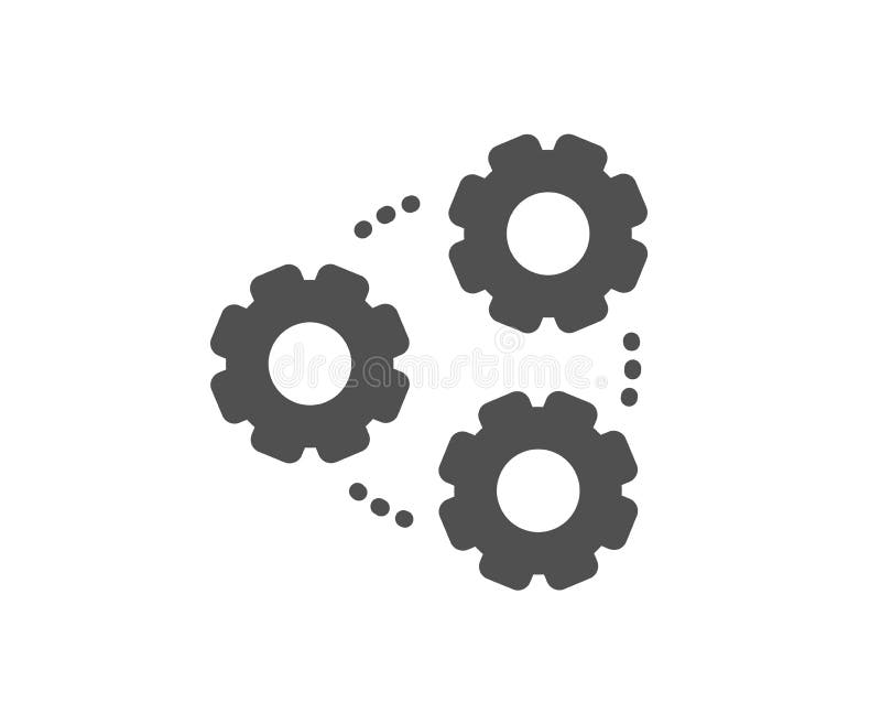 Gears Icon. Teamwork Cogwheel Sign. Working Process. Vector Stock ...