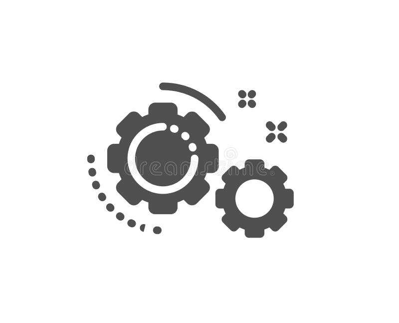 Gears Icon. Teamwork Cogwheel Sign. Working Process. Vector Stock ...