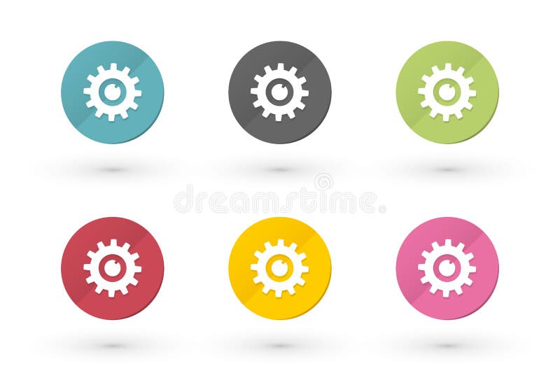 Gears icons stock vector. Illustration of green, mechanism - 53443879