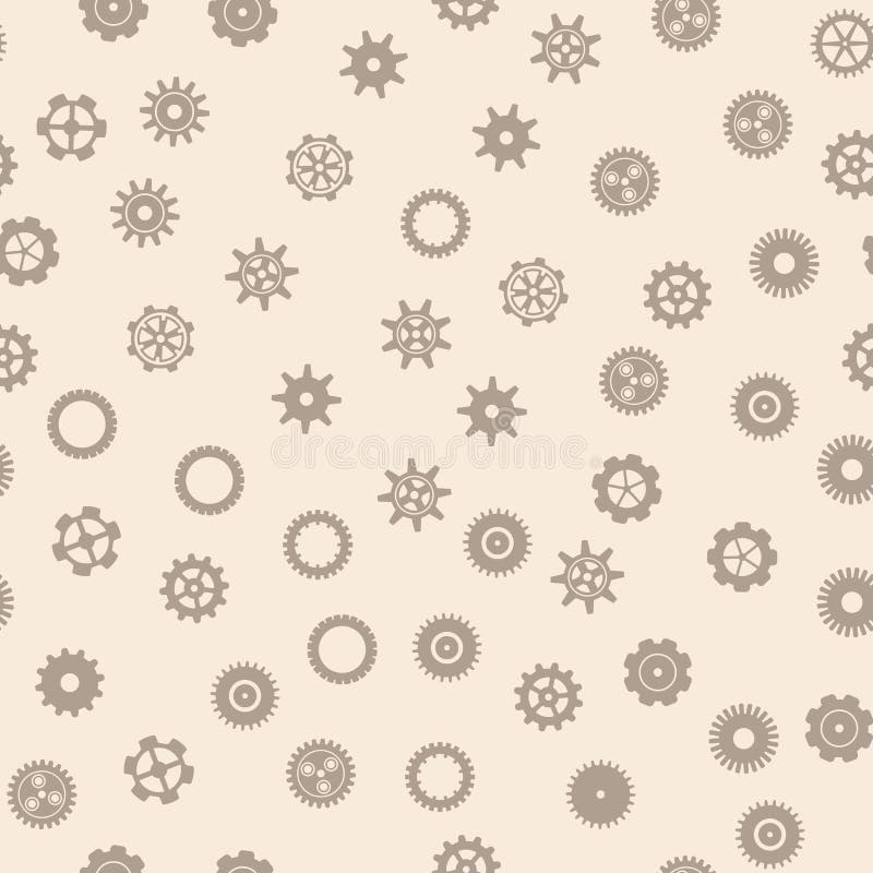 Gears Icons Seamless Pattern Vector Stock Vector - Illustration of ...