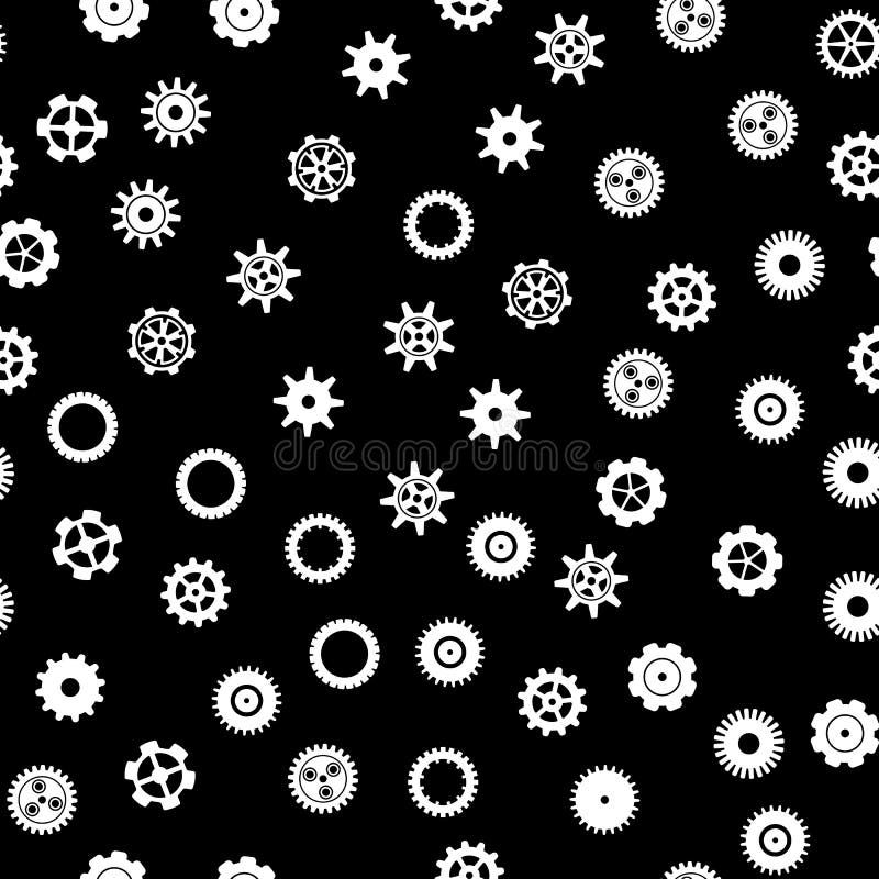 Gears Icons Seamless Pattern Vector Stock Vector - Illustration of industrial, design: 82169153