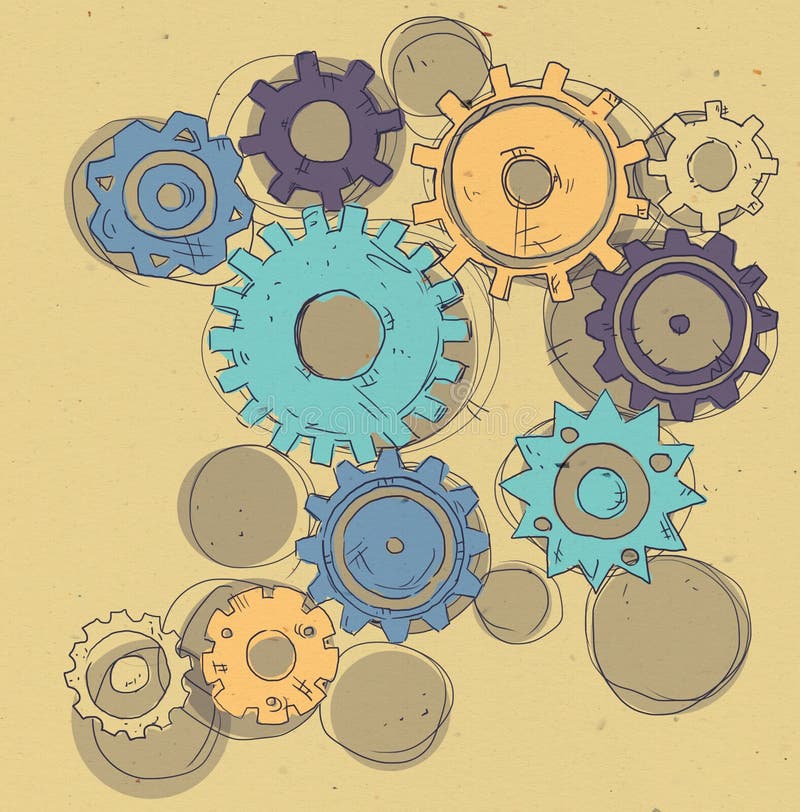 Abstract Gears background stock illustration. Illustration of graphics ...