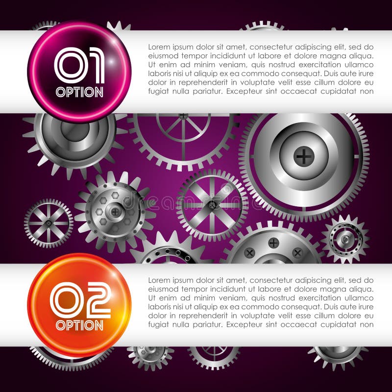 Gears infographic design stock vector. Illustration of process - 65884836
