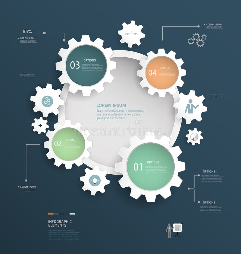 Project Management Plan. Gears Infographics Stock Vector - Illustration ...