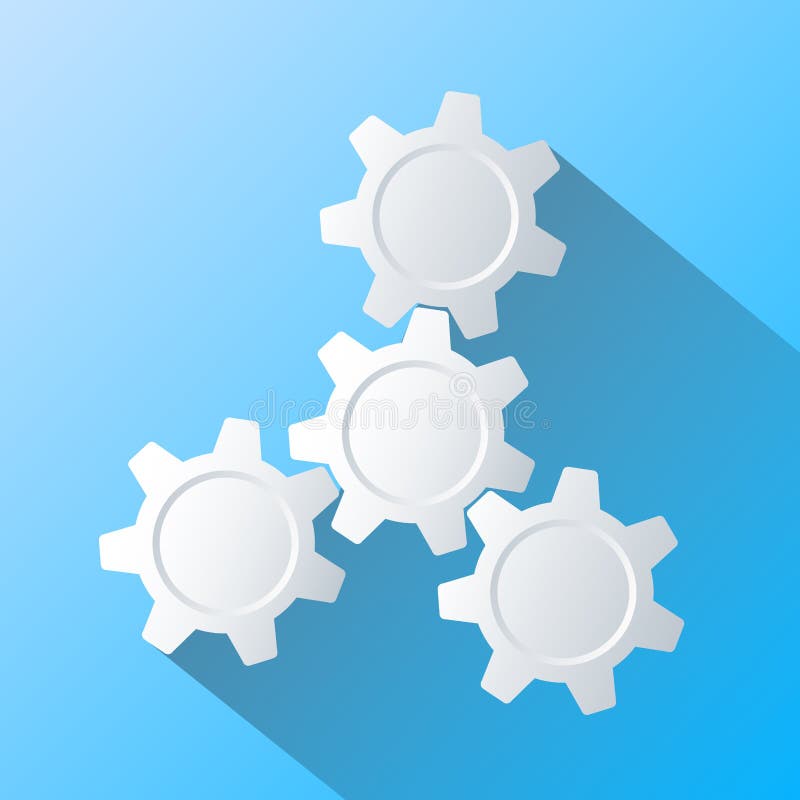 Gears Infographics. Flat Design Stock Vector - Illustration of ...
