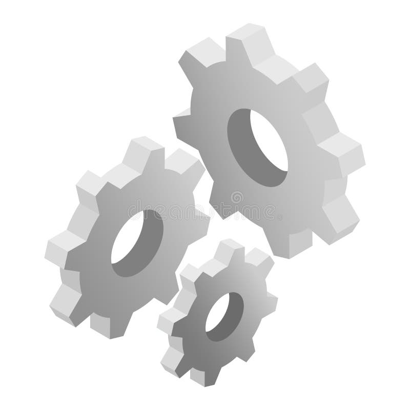 Database Symbol and Gears Icon, Isometric 3d Style Stock Vector ...