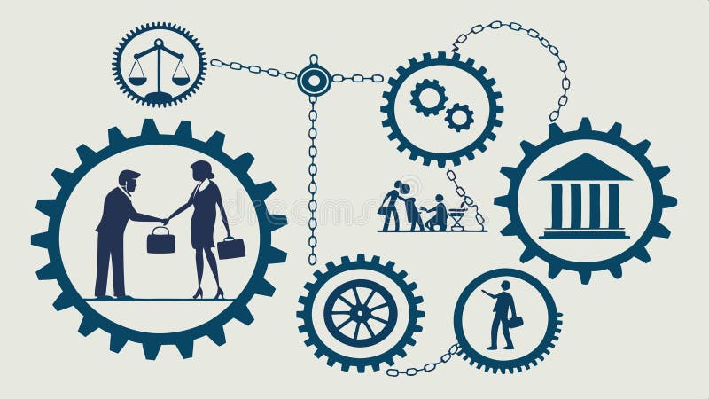 Gears Leading To Building, Industrial Progress Towards Institution ...