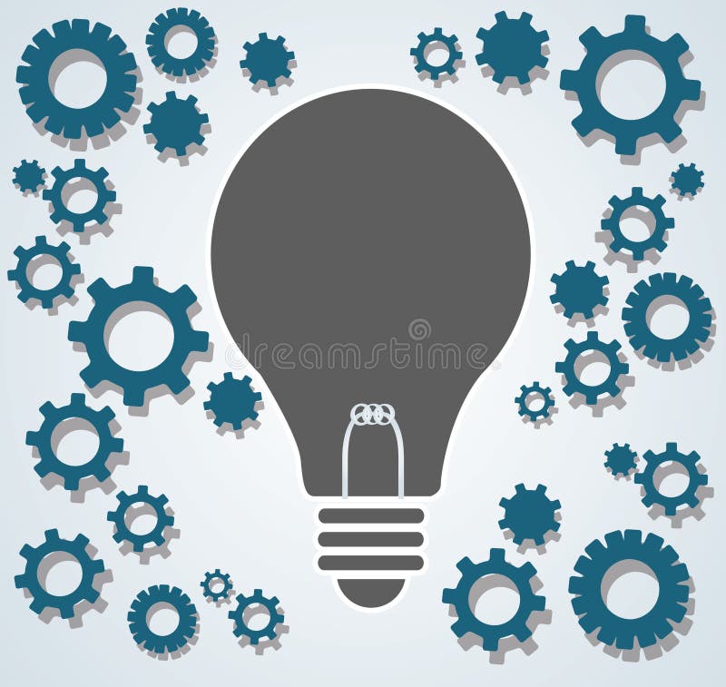 Gears in Light Bulb Shape , Abstract Gears Concept of Thinking Stock ... Gears in Light Bulb Shape , Abstract Gears Concept of Thinking Stock ...