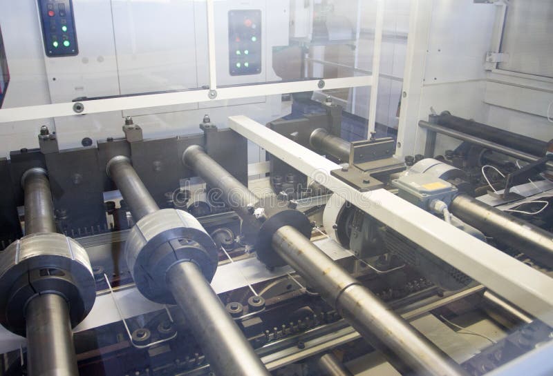 Automated Production Gears in the Machine at the Factory Stock Image ...