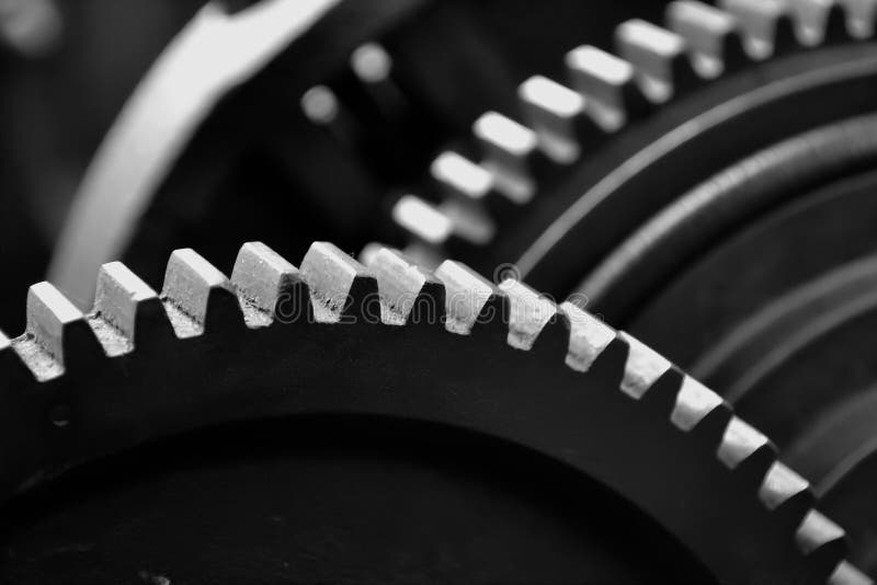 Gears of an machine stock photo. Image of black, iron - 33794066