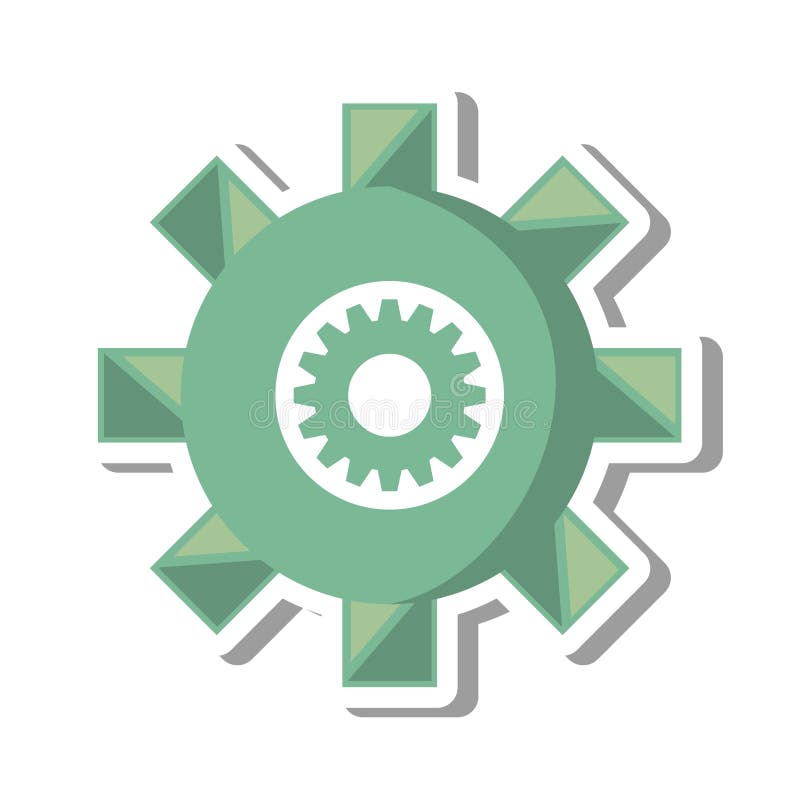 Gears Machine Settings Isolated Icon Stock Vector - Illustration of ...