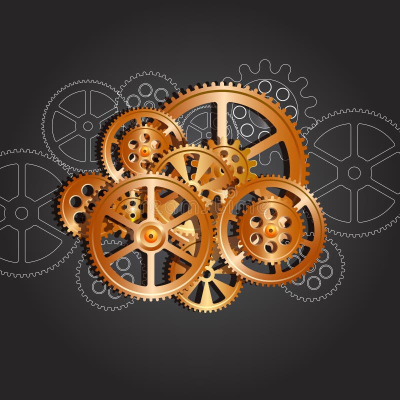 Gears mechanical 01 stock vector. Illustration of eternity - 36293904