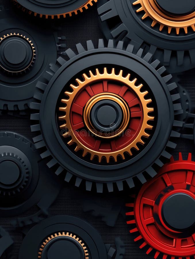 Gears and Mechanics Theme stock photo. Image of generated - 387699362