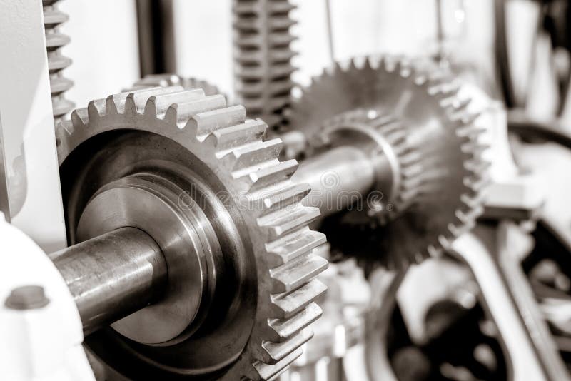 Gears from mechanism stock photo. Image of retro, inside - 47853384