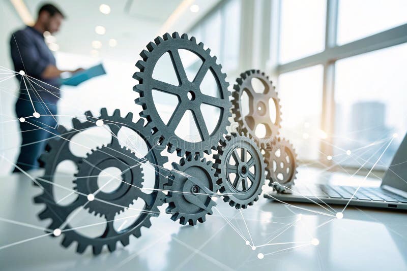 Gears Mechanism: Digital Transformation and Data Integration Stock ...