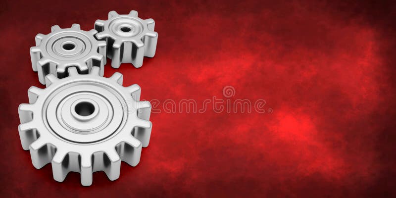 Gears Mechanism Gear Teamwork Cooperation Stock Illustration ...