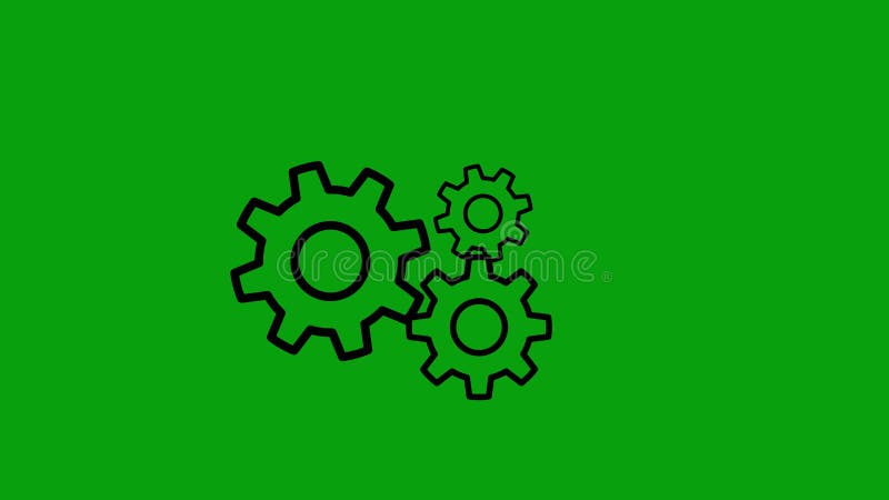 Gears Mechanism Green Screen Motion Graphics Stock Video - Video of ...