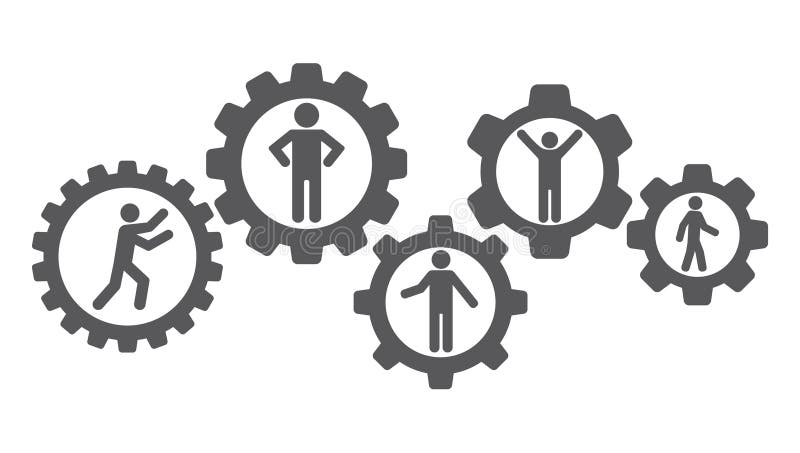 Teamwork Cogs People Stock Illustrations – 872 Teamwork Cogs People ...
