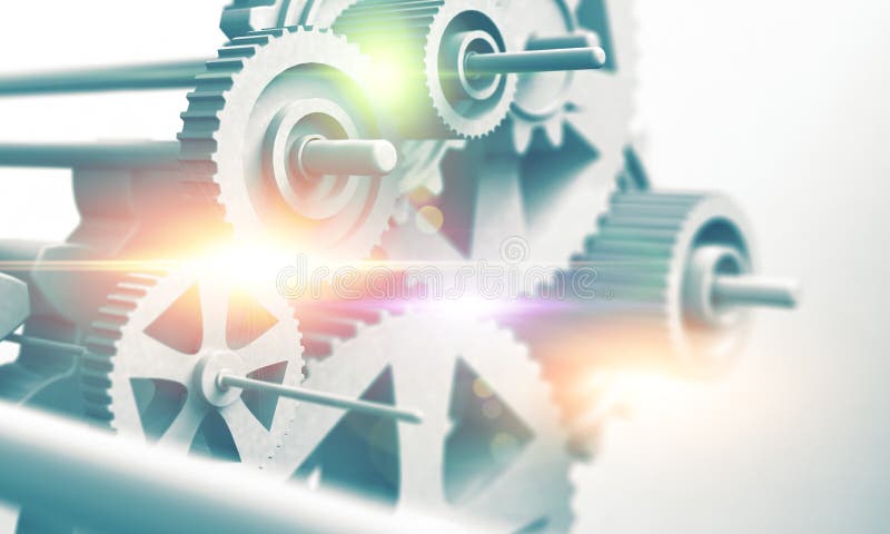 Gears, mechanisms and cog stock illustration. Illustration of concept ...