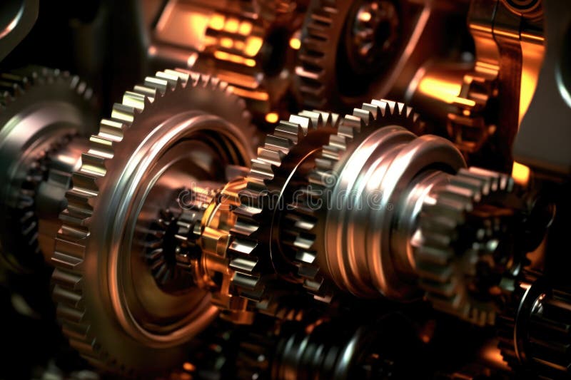 Gears Meshing in a Car Transmission Stock Image - Image of engineering ...