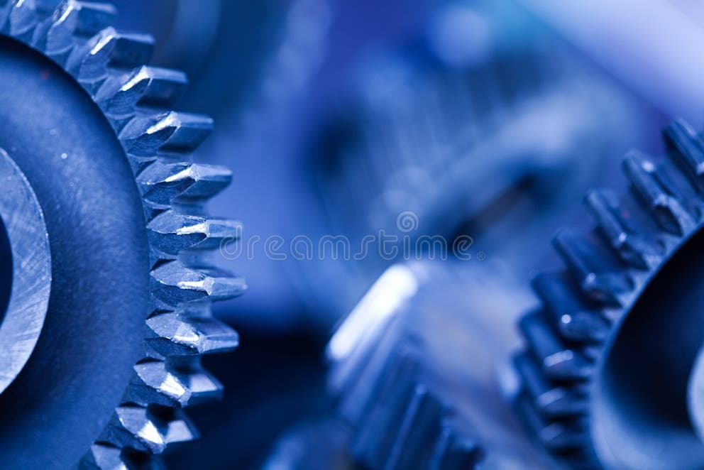 Gears Meshing Together, Technic Concept Stock Photo - Image of motor ...