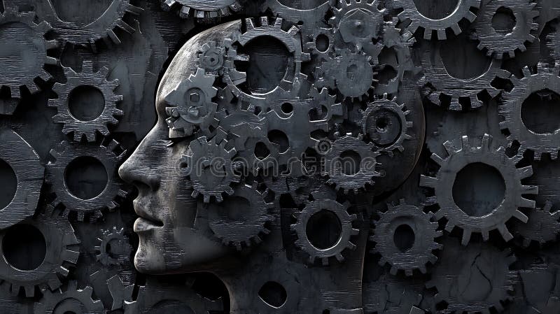 Gears in the Mind a Metal Gear Representation of Thought Stock ...