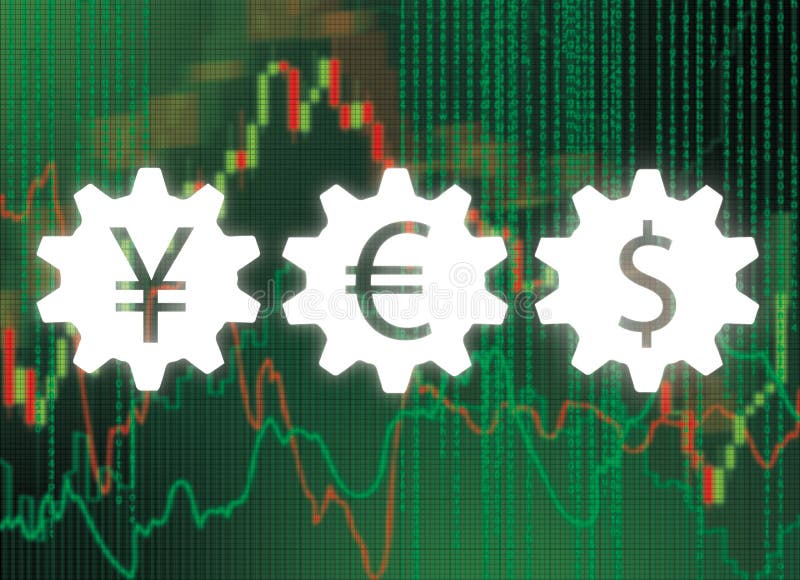 Gears with money symbol stock illustration. Illustration of information ...