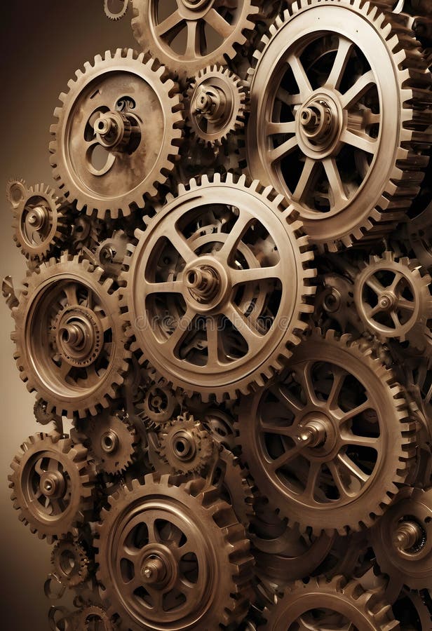 Gears in Monochrome stock image. Image of steampunk - 309348973